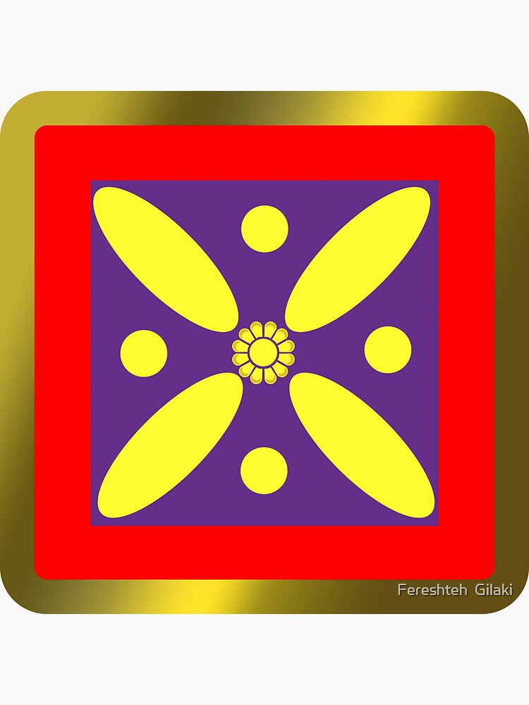 "Derafsh Kaviani Sasanian or Sassanid Persia Empire T-Shirt" Sticker ...
