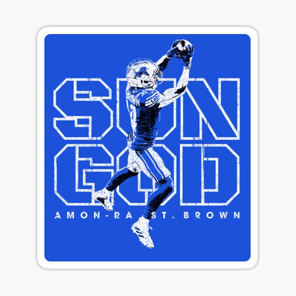 "Amon-Ra St. Brown" Sticker for Sale by huckblade | Redbubble