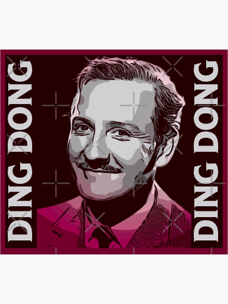 "Leslie Phillips Ding Dong Hello" Sticker for Sale by happygiftideas ...