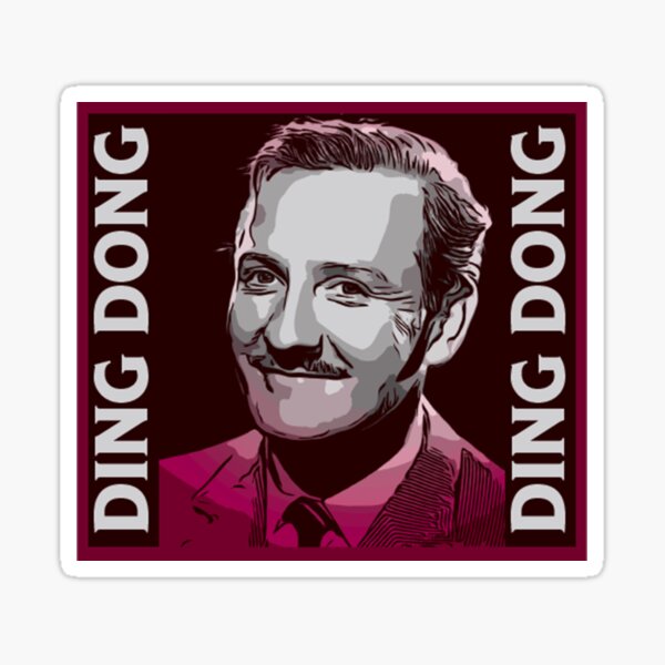 "Leslie Phillips Ding Dong Hello" Sticker for Sale by happygiftideas ...