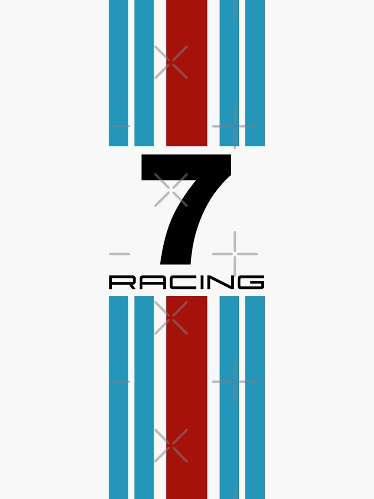 "Racing Colours No7" Sticker by rogue-design | Redbubble