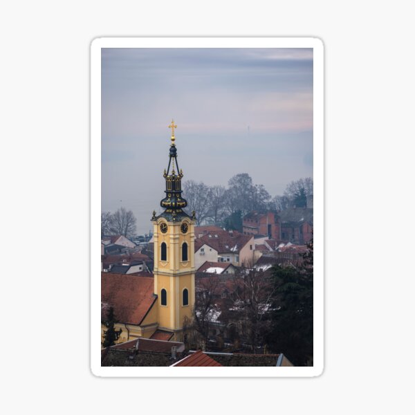 "Winter Day View From Gardos Tower In Zemun, Belgrade" Sticker for Sale ...