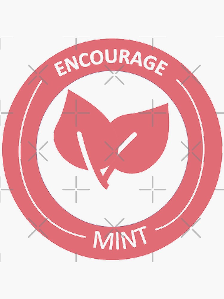 "Encourage Mint" Sticker for Sale by allstars007 | Redbubble