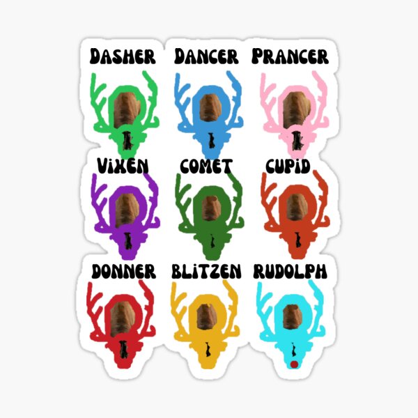 "Reindeer Team: Dasher, Dancer, Prancer, Vixen, Comet, Cupid, Donner ...