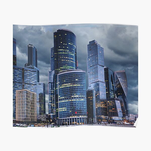 "City Building skyscraper " Poster for Sale by Krishnaviart | Redbubble