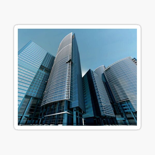 "Skyscraper buildings - tall buildings in the city" Sticker for Sale by ...