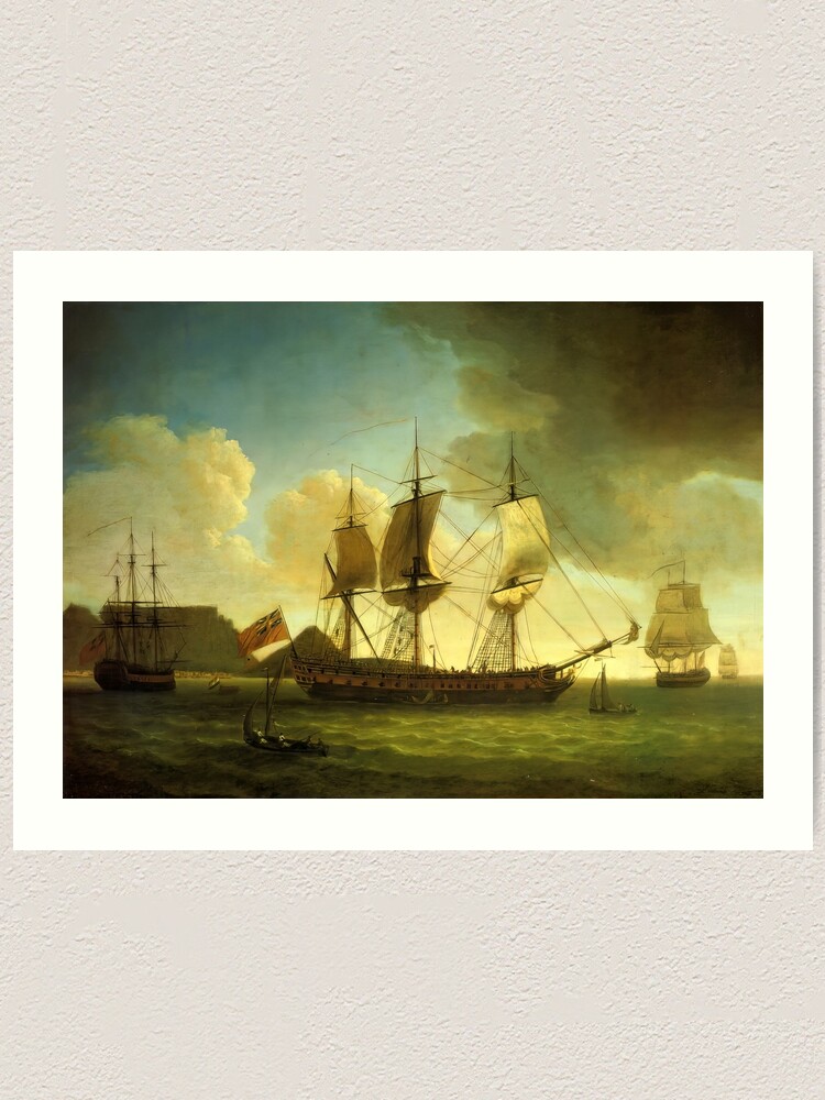 "English Ships in Table Bay by Robert Dodd [Remastered]" Art Print for ...