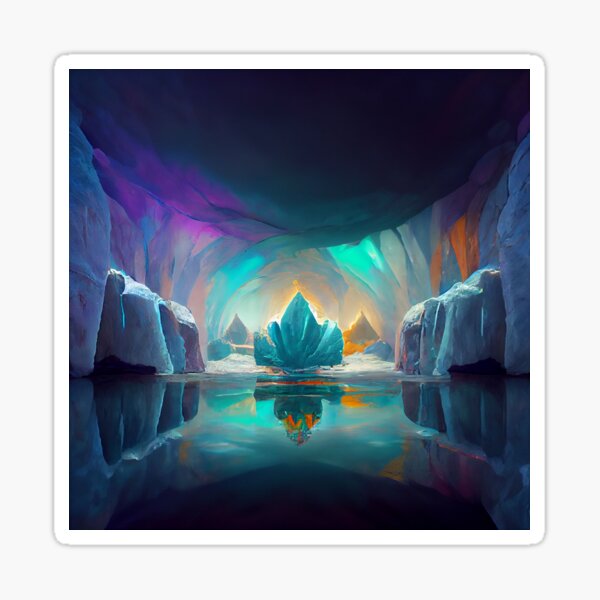 "liquid metallic cave" Sticker for Sale by heartyARTworks | Redbubble