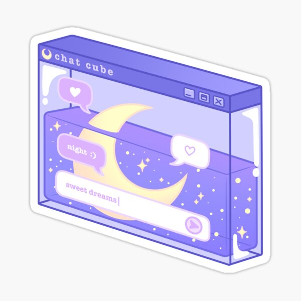 "Late Night Chat" Sticker for Sale by Avery Ota | Redbubble