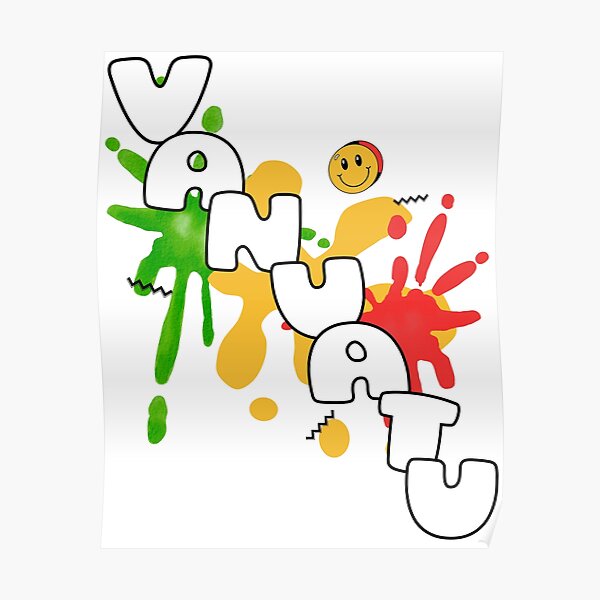 "Bubble letters Vanuatu" Poster for Sale by PolyMicroMela | Redbubble