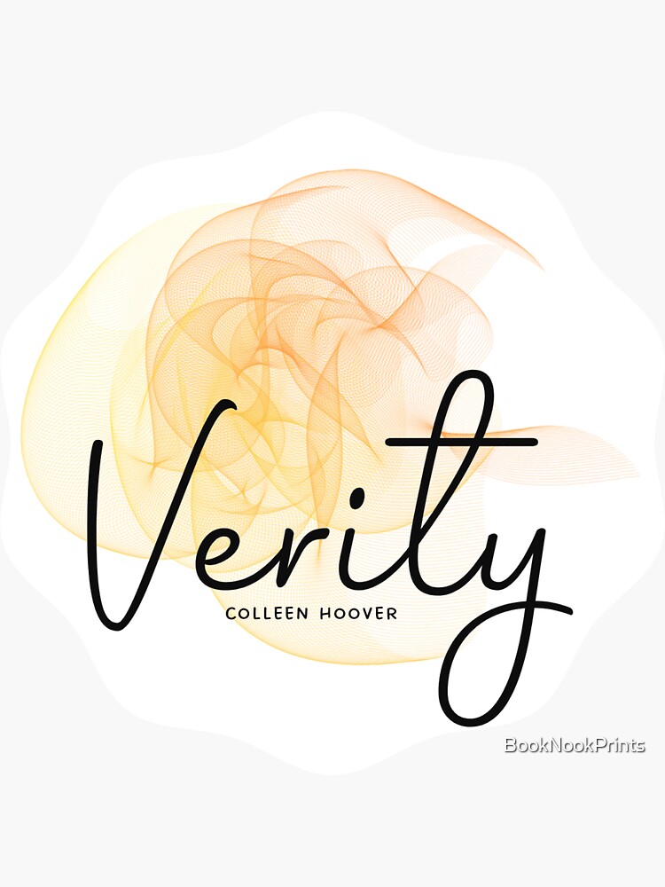 "Verity - Colleen Hoover Title" Sticker for Sale by BookNookPrints ...