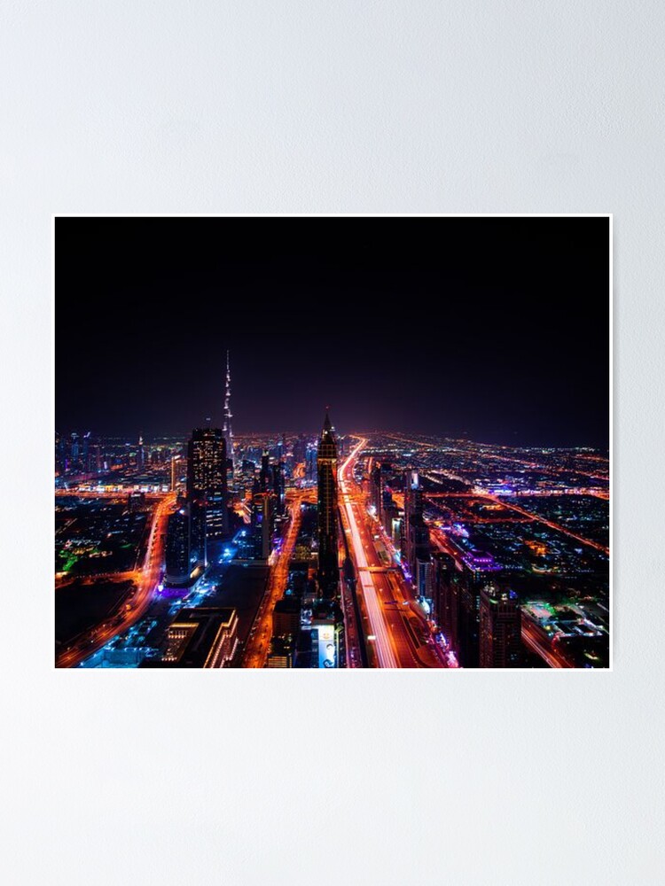 "Beautiful Night view of skyscraper beautiful " Poster for Sale by ...