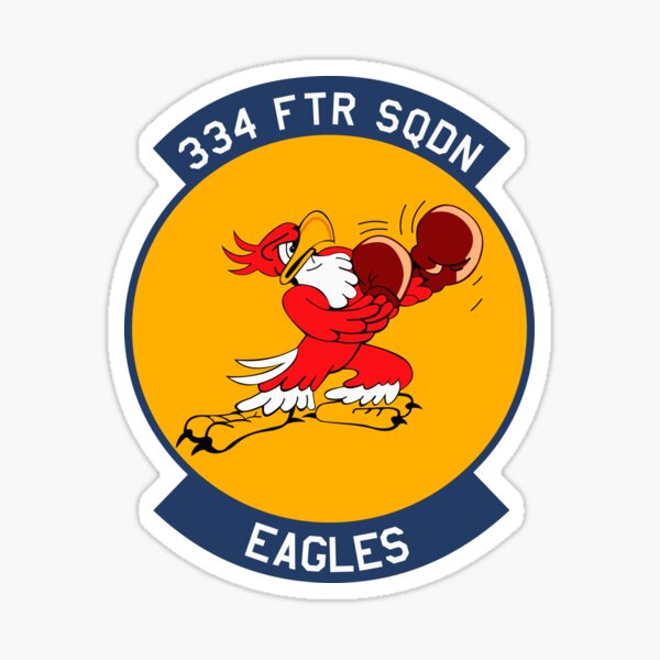 "USAF - 334th FTR Squadron Eagle Squadron - Tagged Clean Style" Sticker ...