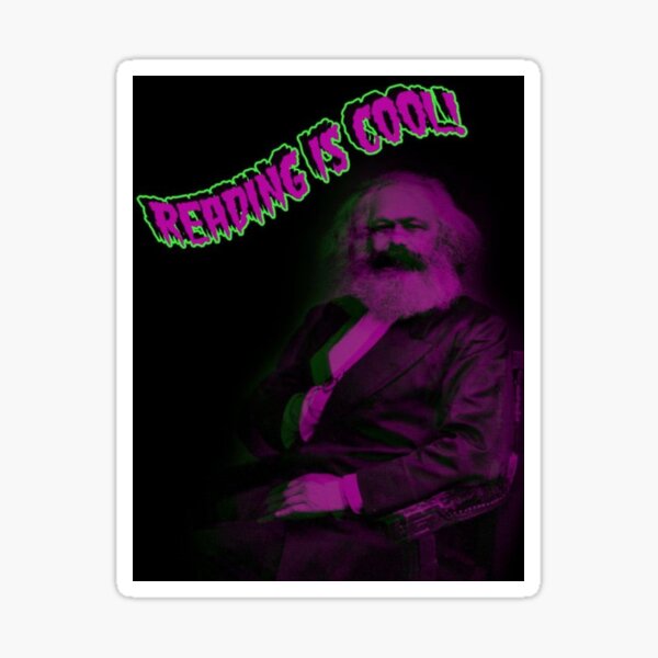 "Reading Theory is Cool" Sticker for Sale by LeftLibertarian | Redbubble