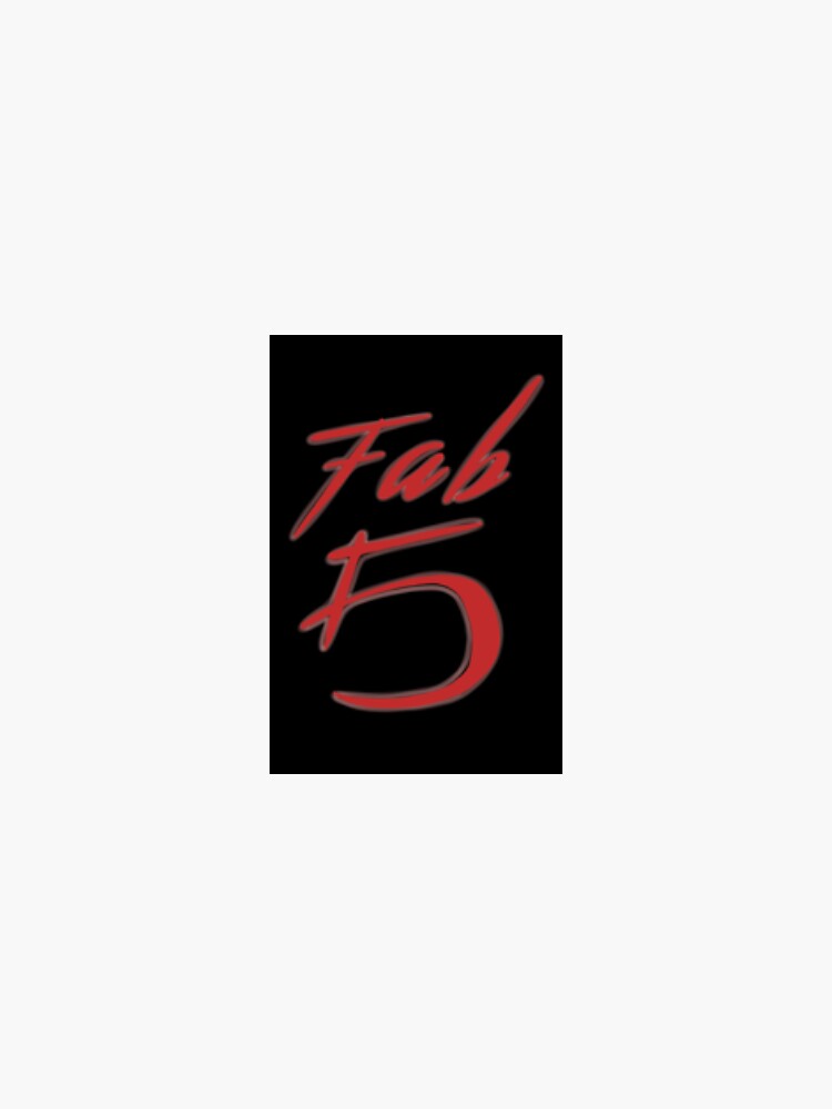 "Fab Five Logo" Sticker for Sale by iheartbofa | Redbubble
