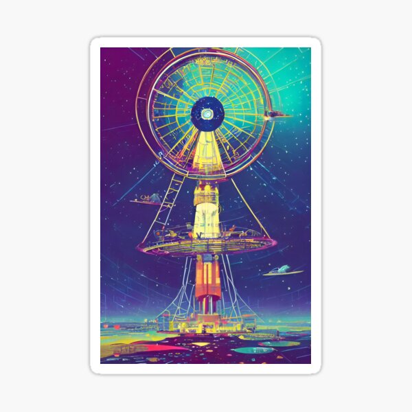 "Ultramodern Ferris Wheel " Sticker for Sale by EsoteraArt | Redbubble