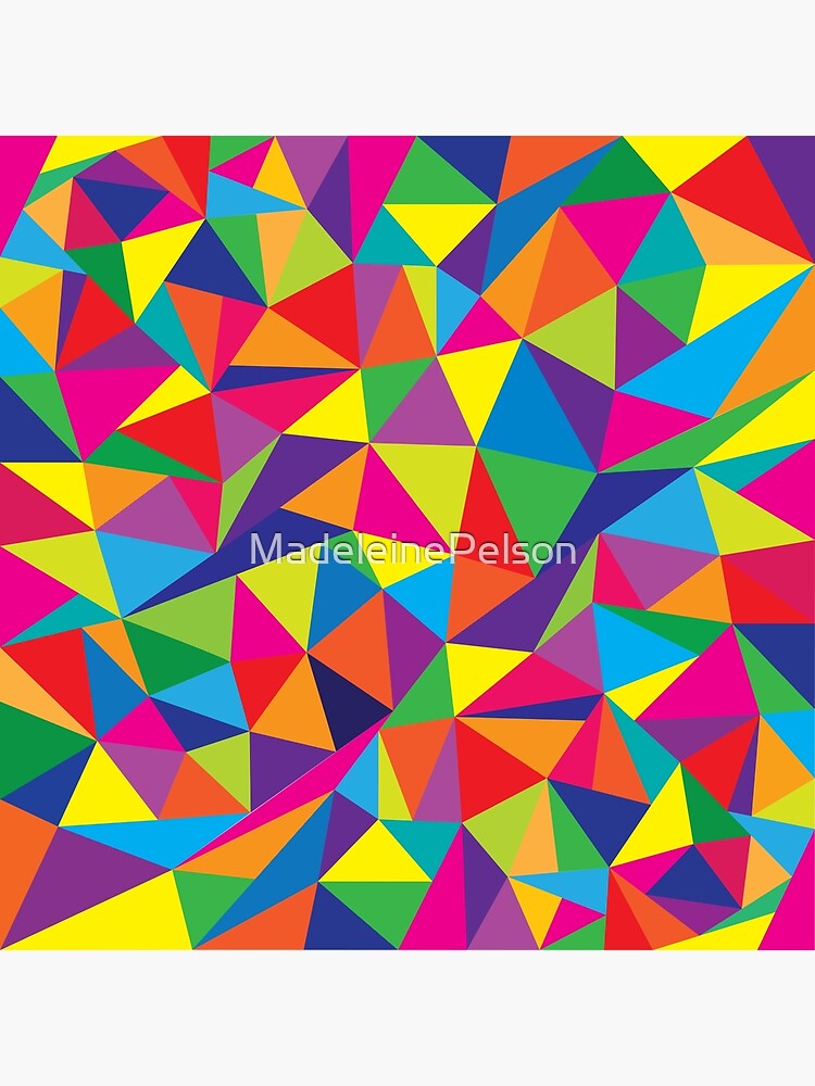 "Colorful Triangle Art" Poster for Sale by MadeleinePelson | Redbubble