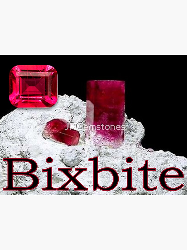 "Bixbite Gemstone" Sticker by JRGemstones | Redbubble