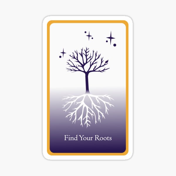 "Tarot Card Find Your Roots" Sticker for Sale by LoranaDesign | Redbubble