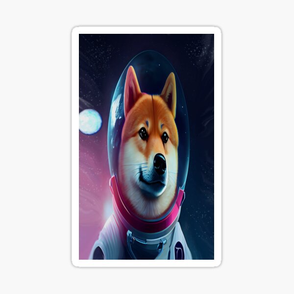 "Doge Moon" Sticker for Sale by calypsoorchid | Redbubble