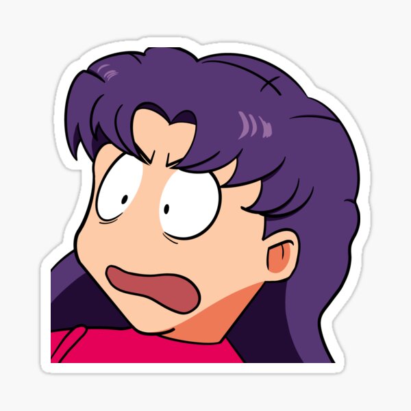 "SHOCKED MISATO KATSURAGI | EVANGELION" Sticker for Sale by Drkside ...