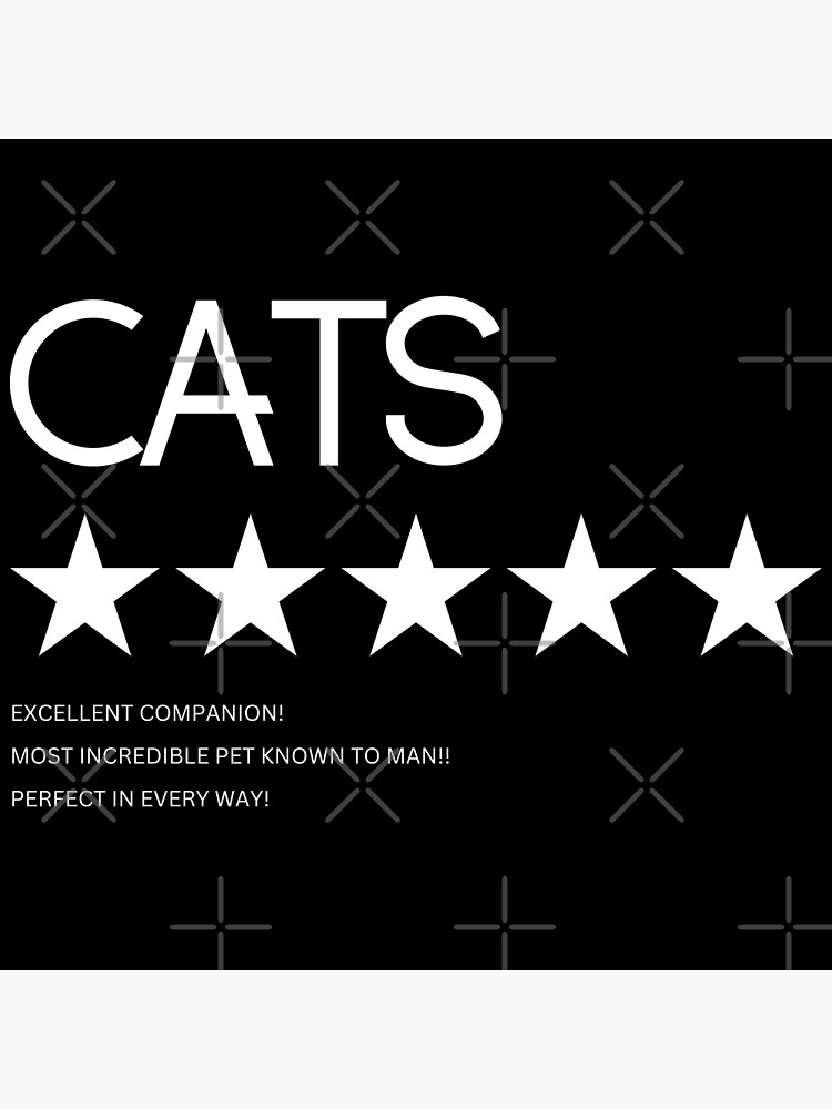 "5 STAR RATING | CATS" Poster for Sale by FestiveFeminist | Redbubble
