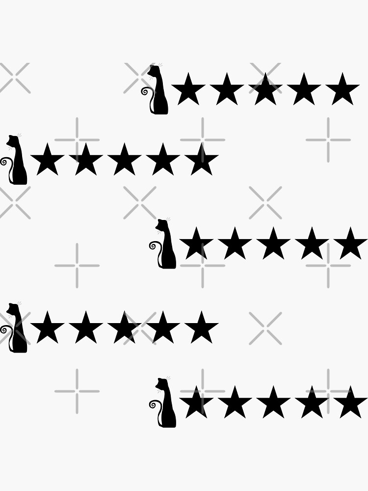 "5 STAR RATING | CATS" Sticker for Sale by FestiveFeminist | Redbubble