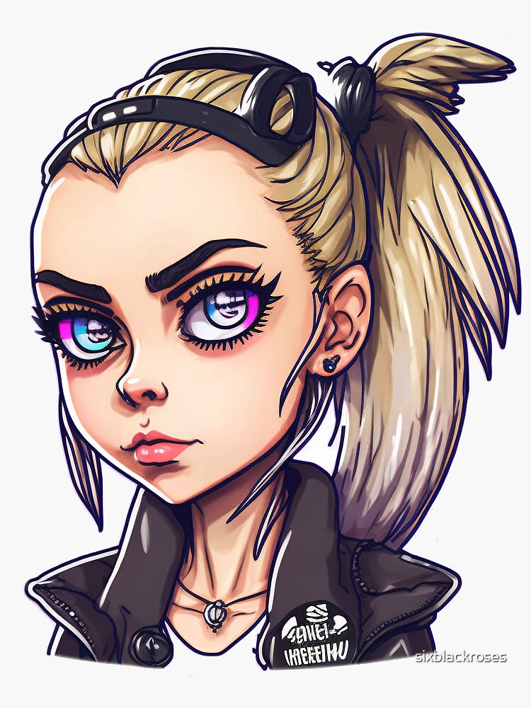"Cara Sticker 2" Sticker for Sale by sixblackroses | Redbubble