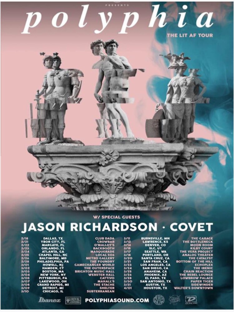 "Polyphia Merch Jason Richardson Concert Poster" Sticker for Sale by ...