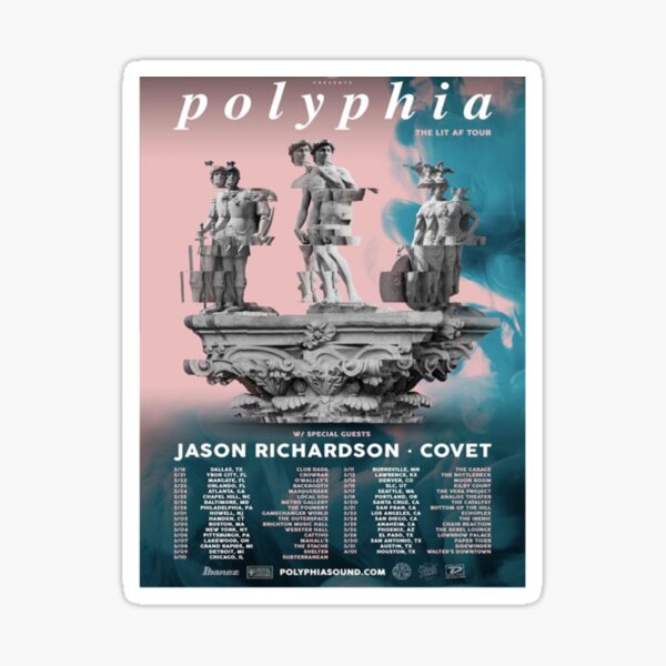 "Polyphia Merch Jason Richardson Concert Poster" Sticker for Sale by ...