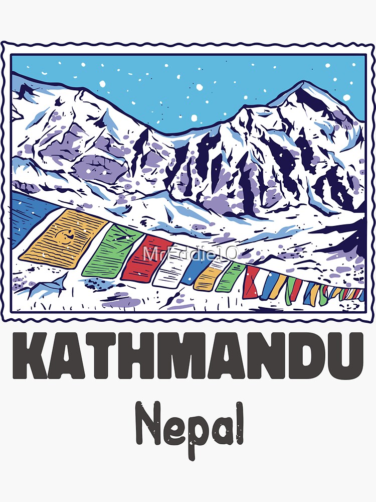 "Kathmandu Nepal Himalaya Souvenir" Sticker for Sale by MrEddie10 ...