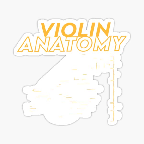Pegatina «TwoSet Violin Merch diagrama de dibujo de anatomía de violín ...