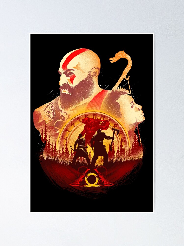 "Kratos and Atreus Adventure" Poster for Sale by ChrisDalida | Redbubble