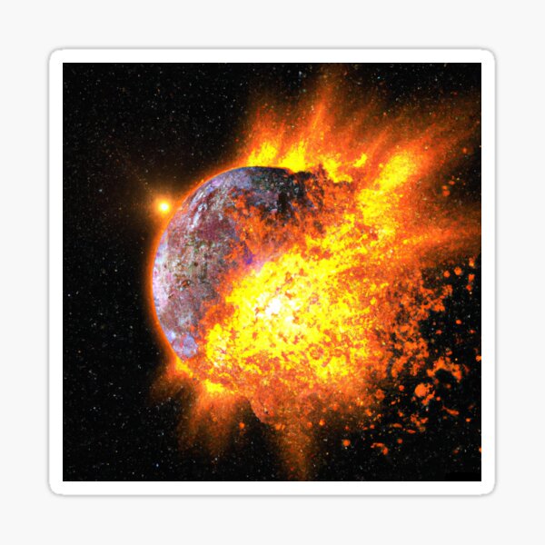 "Supernova'd planet" Sticker for Sale by Mr-Onion | Redbubble