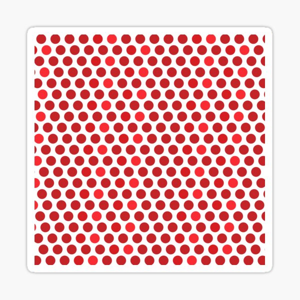 "red Christmas light pattern / red dots on white / Christmas" Sticker ...
