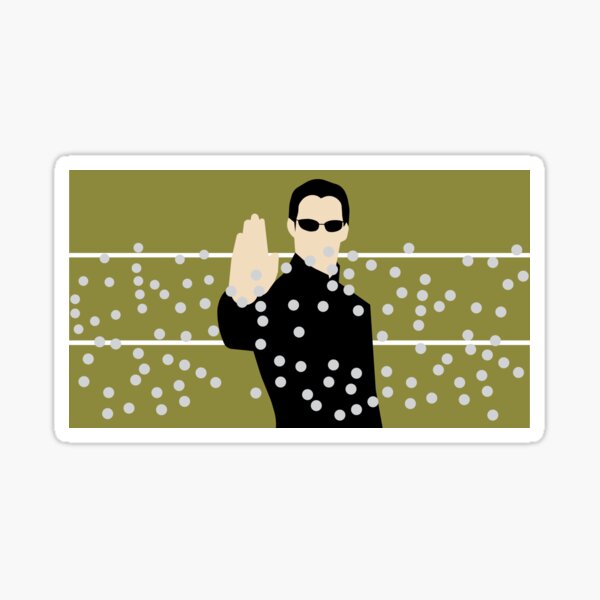 "Neo Stopping Bullets" Sticker for Sale by RodGraphics | Redbubble