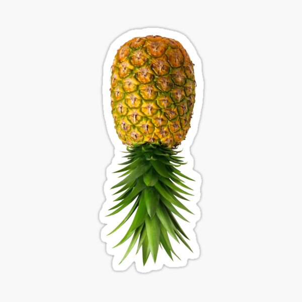"Upside-Down Pineapple" Sticker for Sale by guynaslund | Redbubble