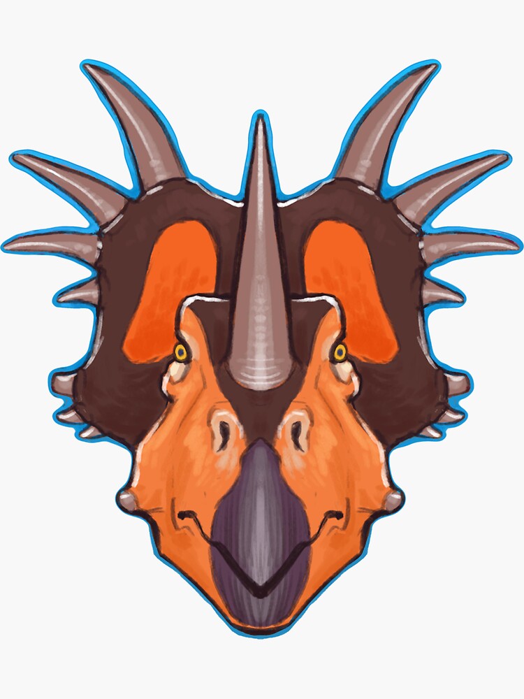 "Styracosaurus Frontview" Sticker for Sale by kutaa | Redbubble