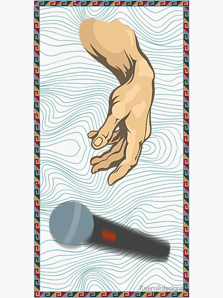 "Mic Drop " Sticker for Sale by Kaarnikdesigns | Redbubble