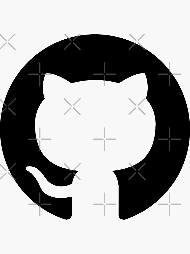 "github avatar inverted" Sticker for Sale by LadyPeony | Redbubble