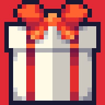 "Pixel Present" Sticker for Sale by chipdesigns | Redbubble