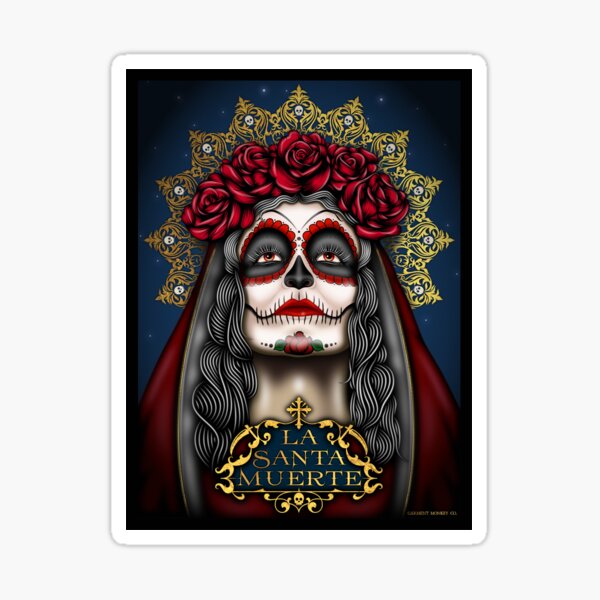 "La Santa Muerte" Sticker for Sale by GarmentMonkeyCo | Redbubble