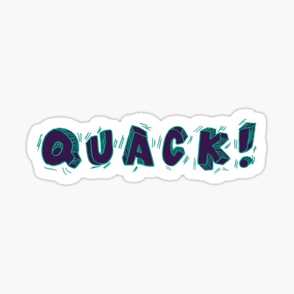 "Quack! (Anaheim Mighty Ducks)" Sticker for Sale by LockedUp | Redbubble