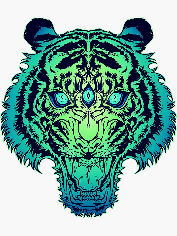 "Swamp Tiger" Sticker by reinstaag | Redbubble