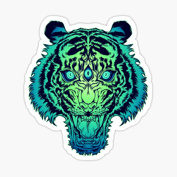 "Swamp Tiger" Sticker by reinstaag | Redbubble