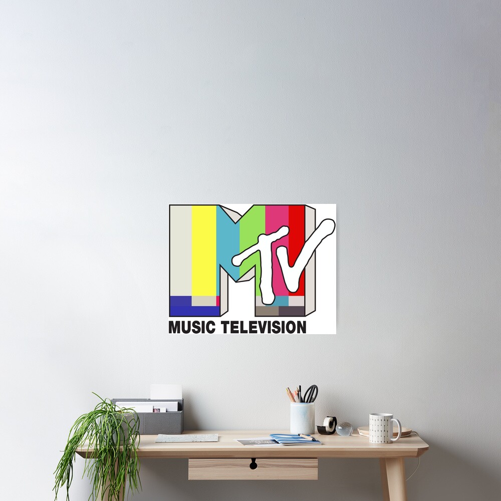"Colorful MTV Music Television Classic 80s Logo "Color Test Pattern ...