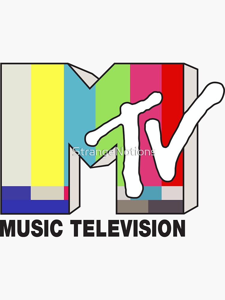 "Colorful MTV Music Television Classic 80s Logo "Color Test Pattern ...