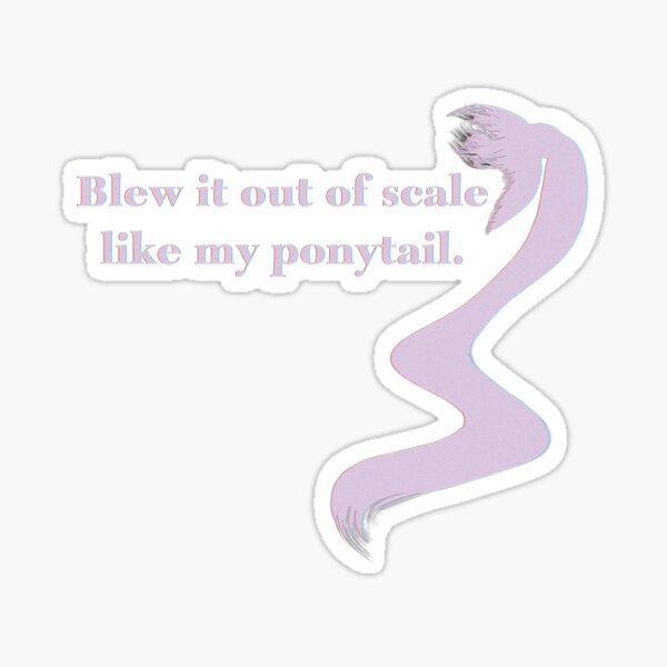 "Ponytail Power" Sticker for Sale by KweenFlop | Redbubble