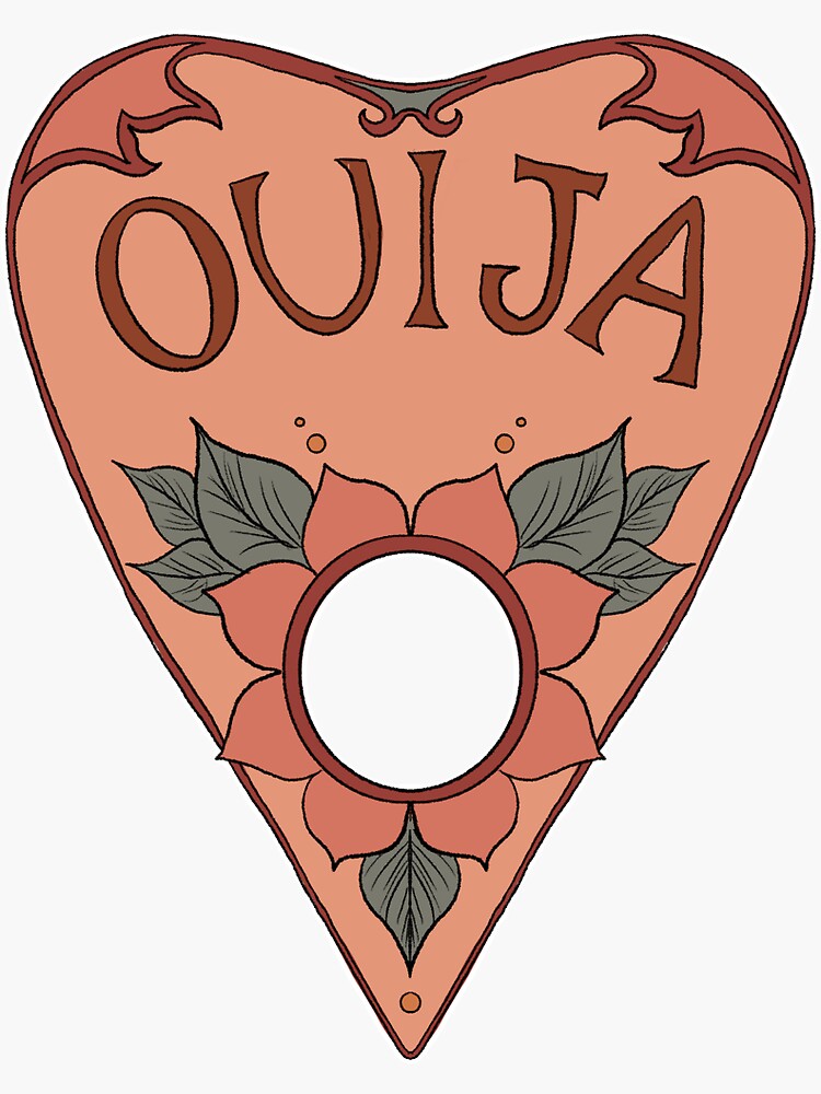 "Pink flower ouija planchette coloured" Sticker for Sale by ...