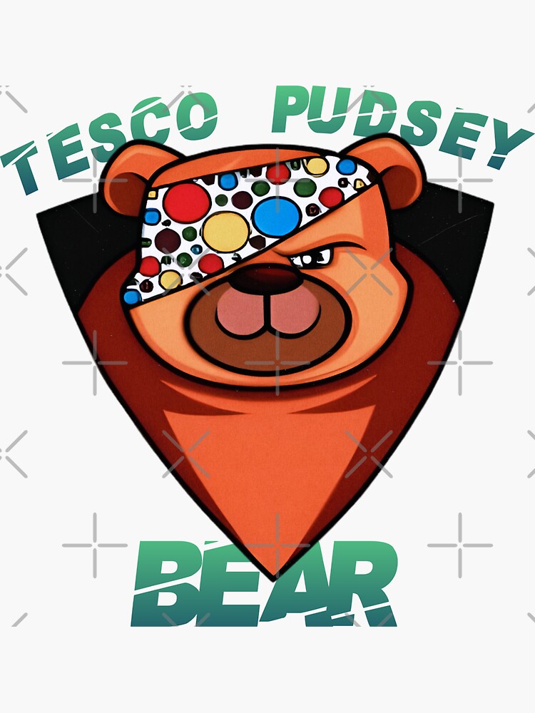 "Tesco Pudsey Bear" Sticker for Sale by Vlaki | Redbubble